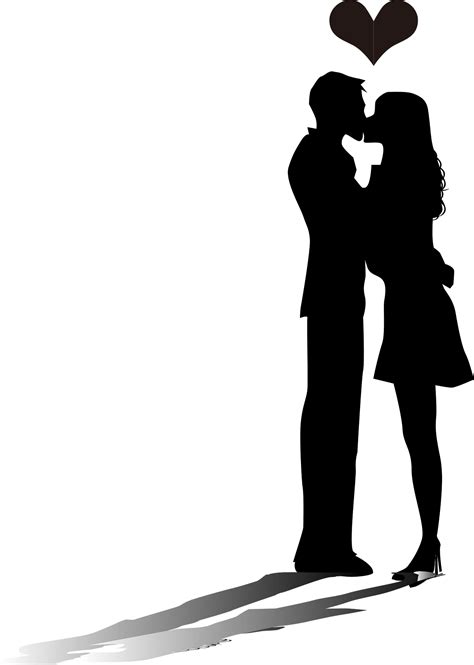 Kiss Silhouette Vector Image Couple Kissing Silhouette Vector Images