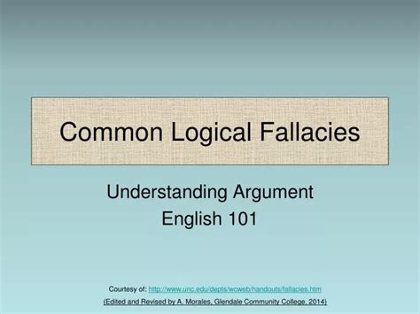 Ppt Common Logical Fallacies Powerpoint Presentation Free Download Id 1602067