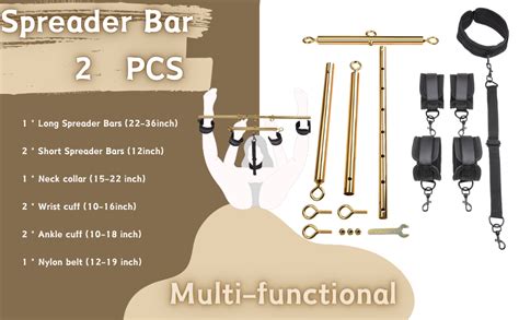 Spreader Bar Sex Toys 2 Pieces Restraints With Wrist Ankle Neck Collar For Women Spreader Bar Sex Toys 2 Pieces Restraints With Wrist Ankle Neck Collar For Women