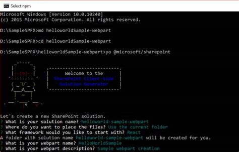 Create New SharePoint Client Side Web Part SPFx