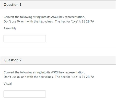 Solved Question Convert The Following String Into Its Chegg