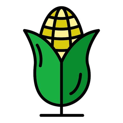 Premium Vector Farm Corn Icon Outline Farm Corn Vector Icon Color