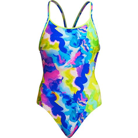 Funkita Ladies Diamond Back One Piece Swimsuit Crystal Eyes Bike24
