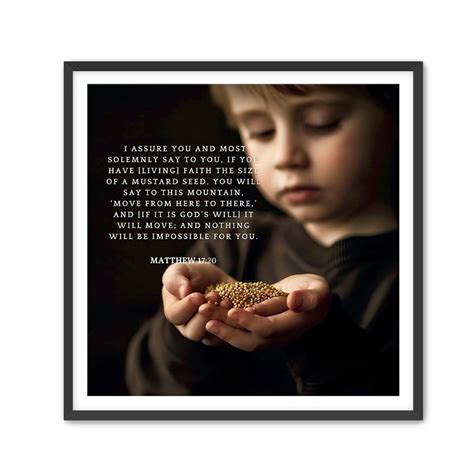 Matthew 1720 Bible Verse Wall Art Christian Wall Decor Living Room