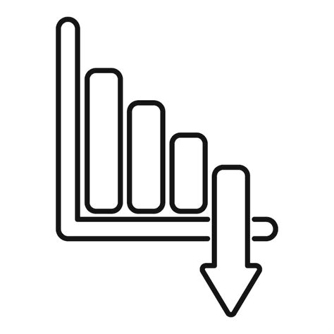 Premium Vector Declining Bar Graph Showing Negative Trend With Arrow