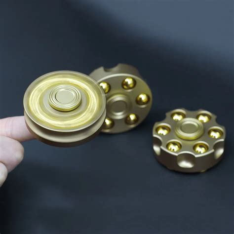 10pcs New Hand Spinner Revolver Bullet Clip Spinner Can Rotate 8 Mins