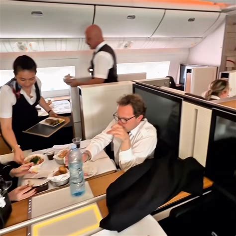 Cute Swiss Crew Takes Over First Class Cabin For Surprise Meal One Mile At A Time