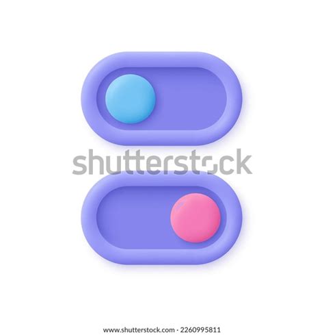 On Off Toggle Switch Interface Buttons Stock Vector Royalty Free Shutterstock
