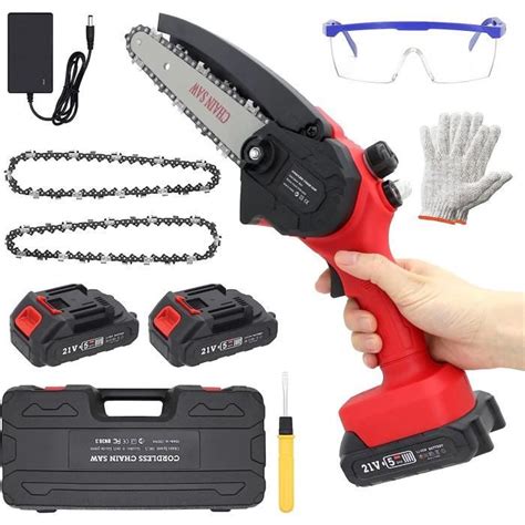 Mini Tronconneuse a Batterie 6 pouces Pafieo Tronçonneuse Sans Fil