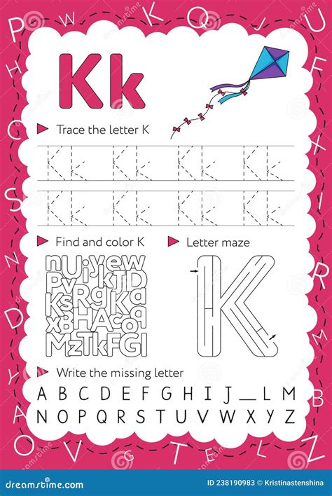 子级手写工作簿 学习信函工作表 儿童活动手册 教育页 向量例证 插画 包括有 线路 信函 238190983