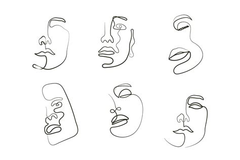Abstract Women And Men Face Line Art Graphic By Subujayd · Creative Fabrica