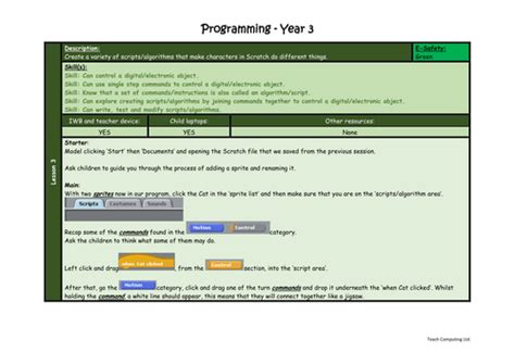 Codingprogramming Year 3 X6 Lessons Scratch Including Scratch