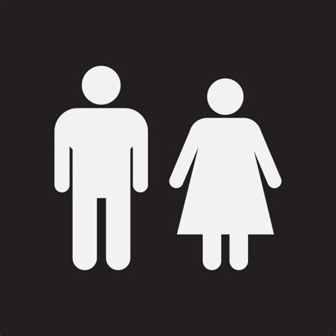 Male And Female Restroom Symbol Icons Set Stock Vector Image By