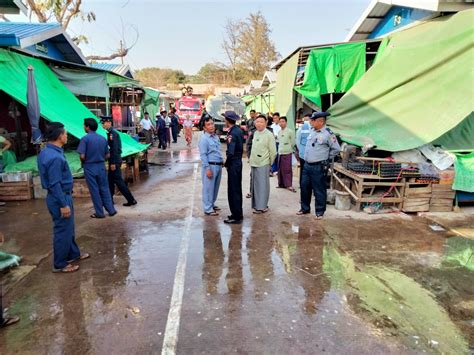 နတ်မောက်မြို့နယ် မြို့မဈေးကြီး မီးဘေးအန္တရာယ်ကြိုတင်ကာကွယ်ရေး သရုပ်ပ