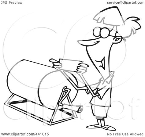 Royalty Free Rf Clip Art Illustration Of A Cartoon Black And White