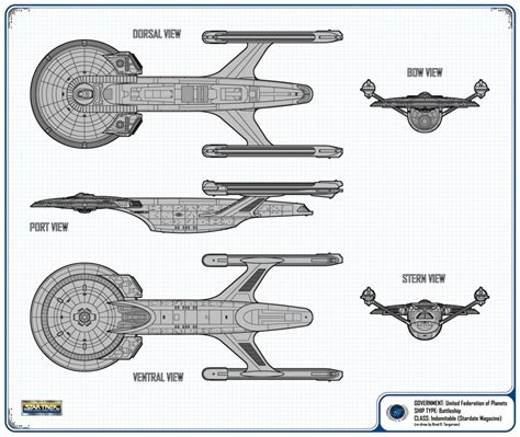 🖖 Federation Indomitable Class Battleship・free 3d File For 3d Printing