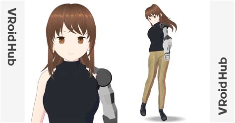 簡易サイボーグハンドサンプル 簡易サイボーグハンド使用例 Vroid Hub