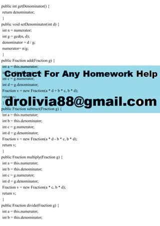 Help In JAVAThis Program Should Input Numerator And Denominator F Pdf
