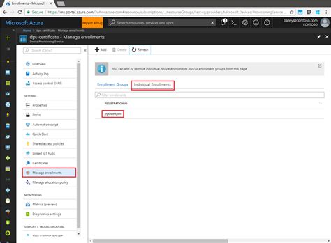 Quickstart Create Device Provisioning Service Dps Enrollments Using Python Azure Iot Hub