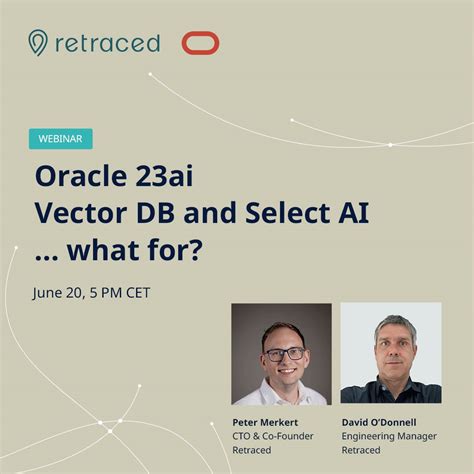 Retraced On Linkedin Oracledatabase23ai Oracleautonomousdatabase Selectai Vectorsearch