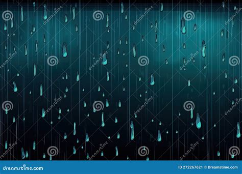 Raining Background Illustation For Designer Generative Ai Stock