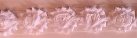 White Rosette Trim By The Yard Etsy