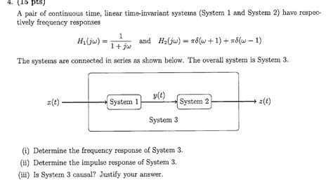 Solved A Pair Of Continuous Time Linear Time Invariant Chegg