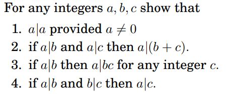 Solved For Any Integers A B C Show Thata A Provided A If Chegg