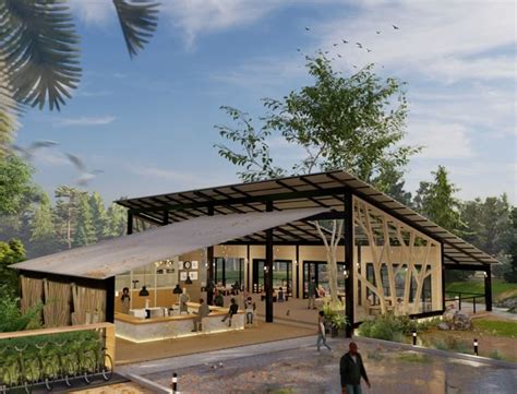 Riverside Coffee Render Test Outdoor Restaurant Design Cafe Exterior Outdoor Restaurant Patio
