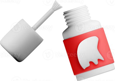 3d Toothpaste Bottle With Brush Cap Design 68233893 Png