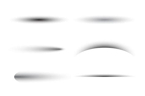 부드러운 가장자리 격리와 투명 한 타원형 회색 그림자의 집합입니다 다른 빛 조명 각도스톡 벡터 아트 디자인 효과 0명에 대한 스톡 벡터 아트 및 기타 이미지 Istock