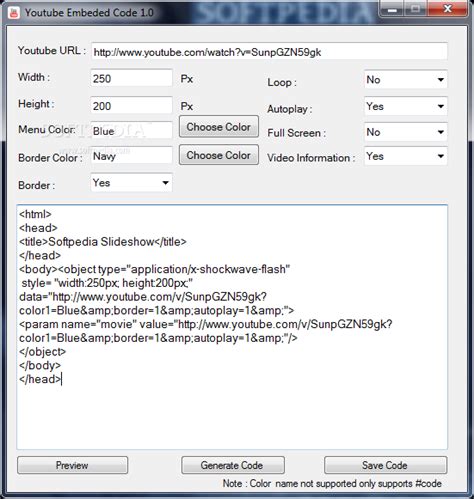 Youtube Embeded Code Download Softpedia
