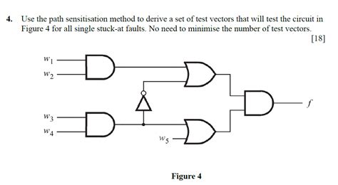 Solved 4 Use The Path Sensitisation Method To Derive A Set Chegg Com