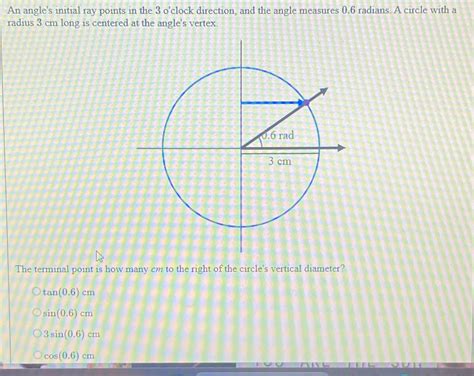 Solved An Angle S Initial Ray Points In The 3 O Clock Chegg