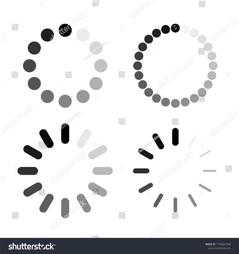 Loading Bar Icon Set Vector Symbol Stock Vector Royalty Free Shutterstock