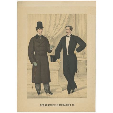 Antique Original Print Of Mens Fashion C 1890 For Sale At 1stdibs
