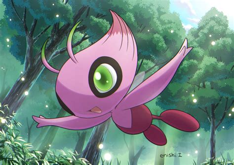 Safebooru D Alternate Color Blue Sky Celebi Clouds Cloudy Sky