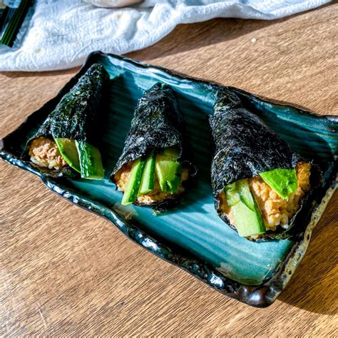 Spicy Tuna Hand Roll Temaki Farah J Eats