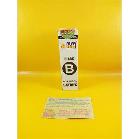 Jual TINTA BOTOL EPSON L SERIES 80 ML BLACK Shopee Indonesia