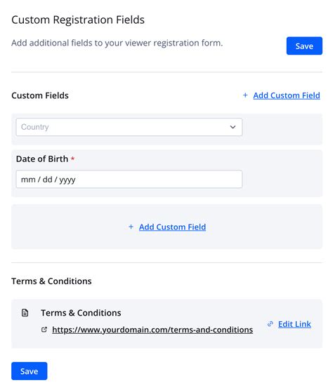 Define Custom Registration Field Beta