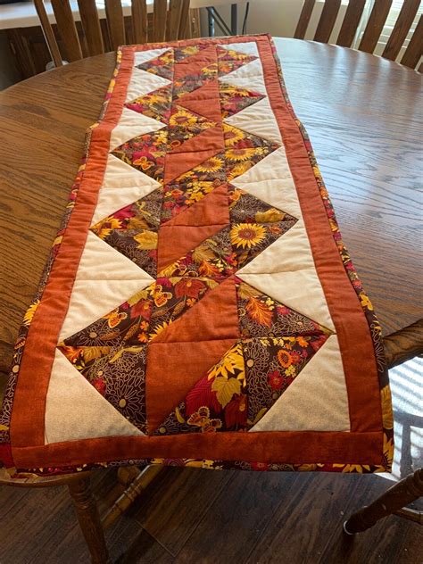 Fall Twisted Pole Table Runner Etsy