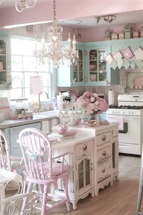 Cozy Kitchen Makeover Ideas How To Decorate A Shabby Chic Kitchen Pastel Pink Kitchen Design