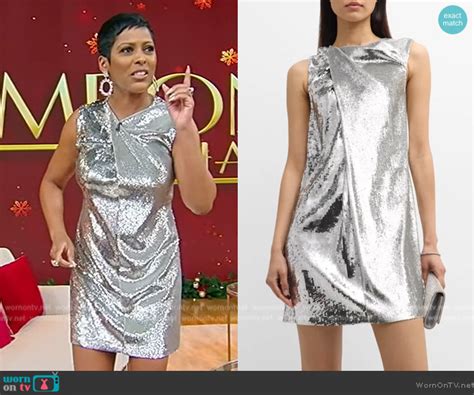 Wornontv Tamrons Silver Metallic Mini Dress On Tamron Hall Show
