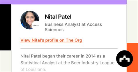 Nital Patel Business Analyst At Access Sciences The Org