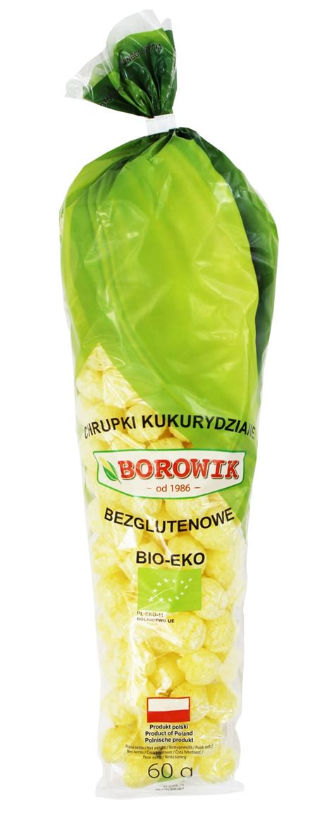 CHRUPKI KUKURYDZIANE KOLBA BEZGLUTENOWE BIO 60 G BOROWIK Sklep