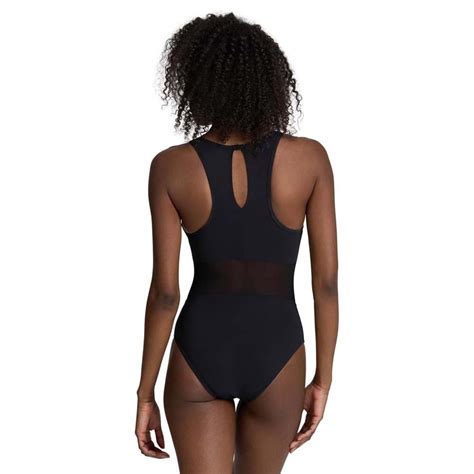 Arena Mesh Panels Vent Swimsuit Black Swiminn