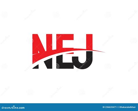 Nej Letter Initial Logo Design Vector Illustration Stock Vector