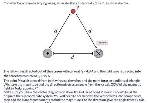 Solved Consider Two Current Carrying Wires Separated By A