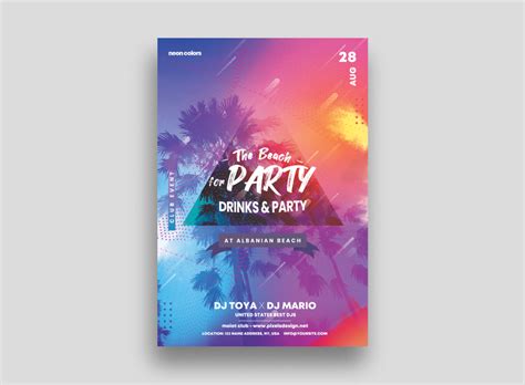 The Beach Party Flyer Template Psd Free Download Imockups