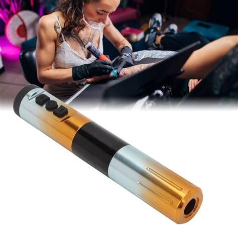 Mxzzand Stylo De Tatouage Rotatif Fil Machine De Tatouage Fil D Alliage D Aluminium De Stylo